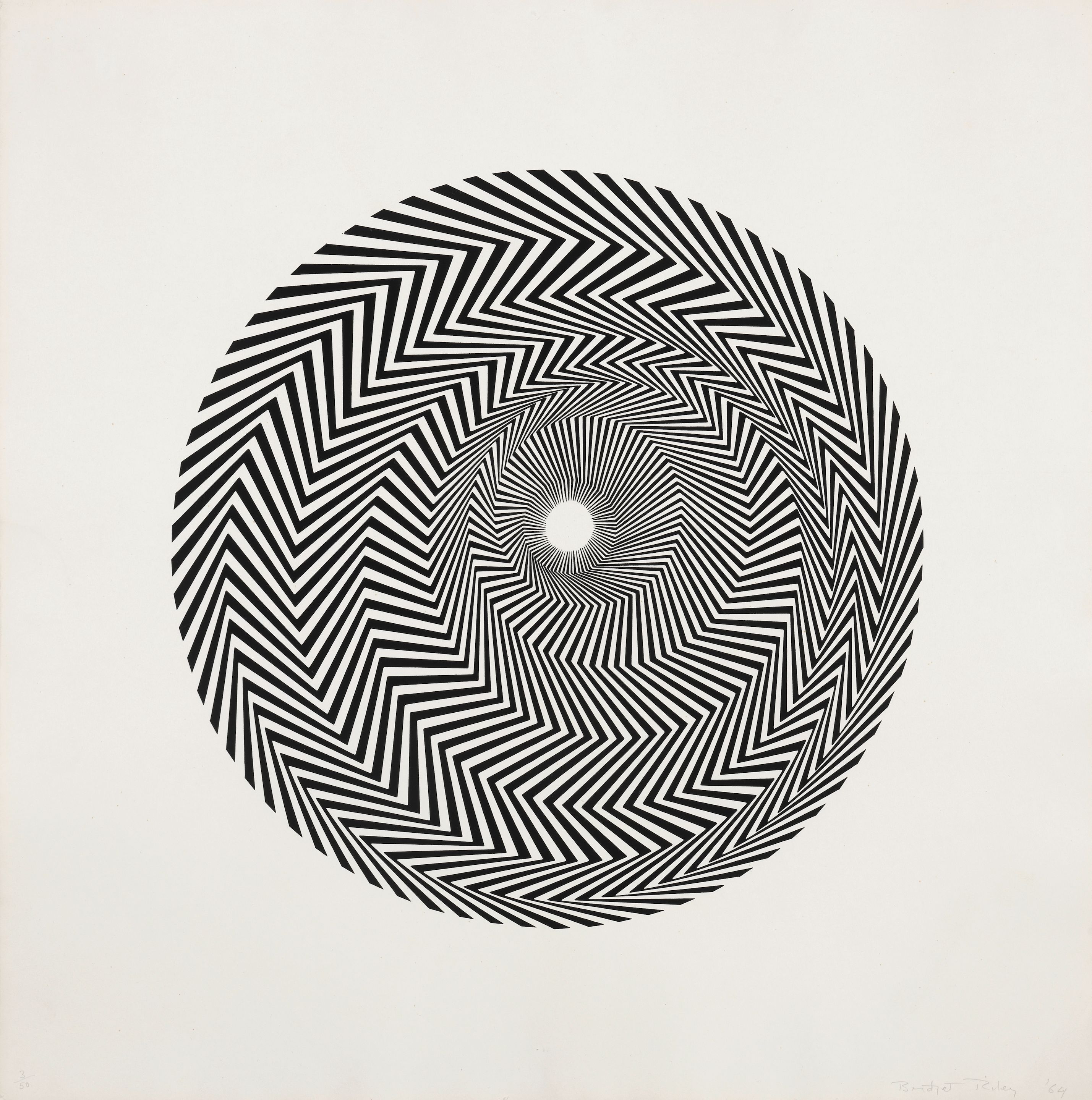 Bonhams : Bridget Riley (British, born 1931) Untitled Based on Blaze ...