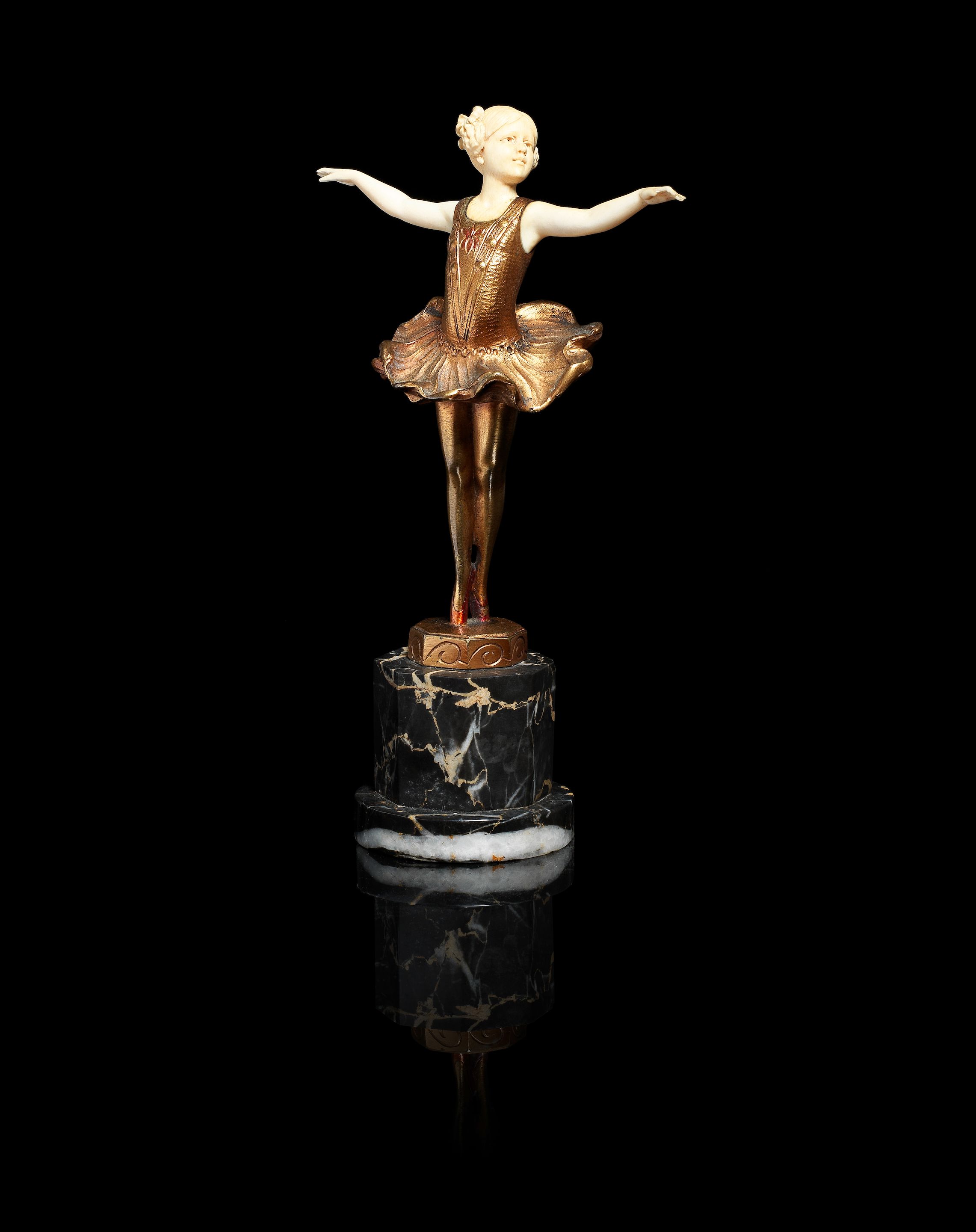 Bonhams : Ferdinand Preiss (German, 1892-1943) 'Ballerina' a Carved ...