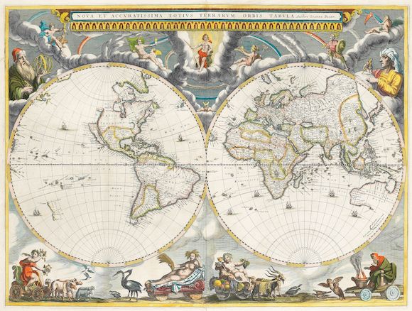 Bonhams : WORLD BLAEU (JOAN) Nova et accuratissima totius terrarum ...