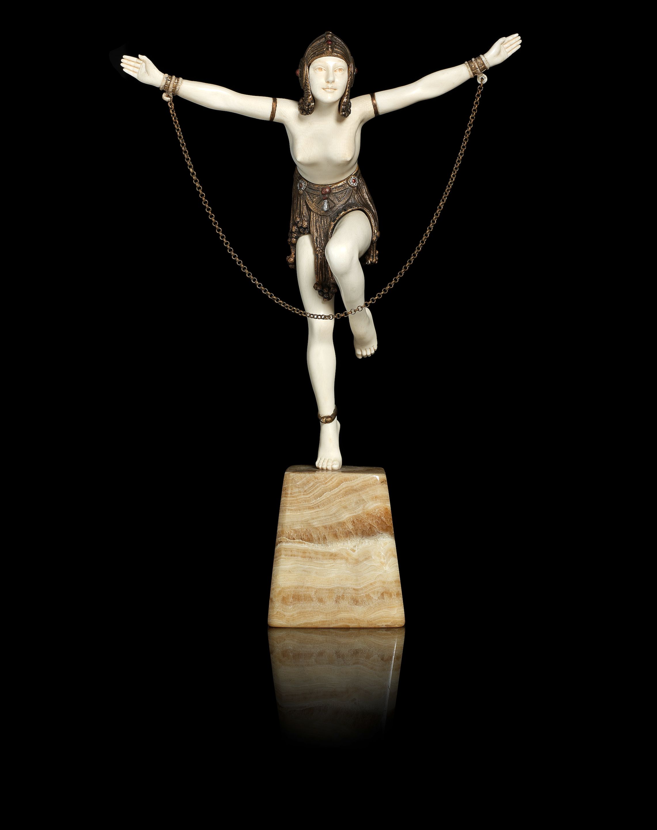 Bonhams : Demetre Chiparus (1886-1947) 'The Chain Dancer' an Art Deco ...