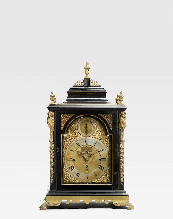 Bonhams : A fine mid 18th century brass mounted ebonised quarter ...