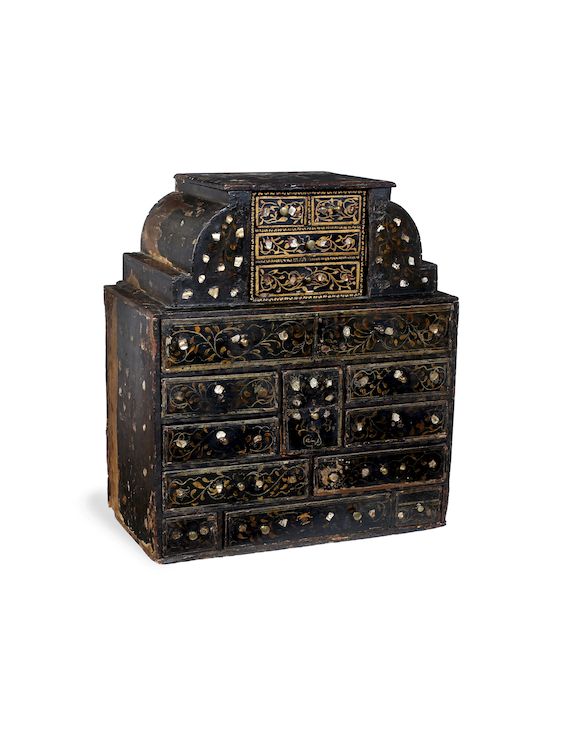 Bonhams : An interesting and rare early 17th century black Japanned ...