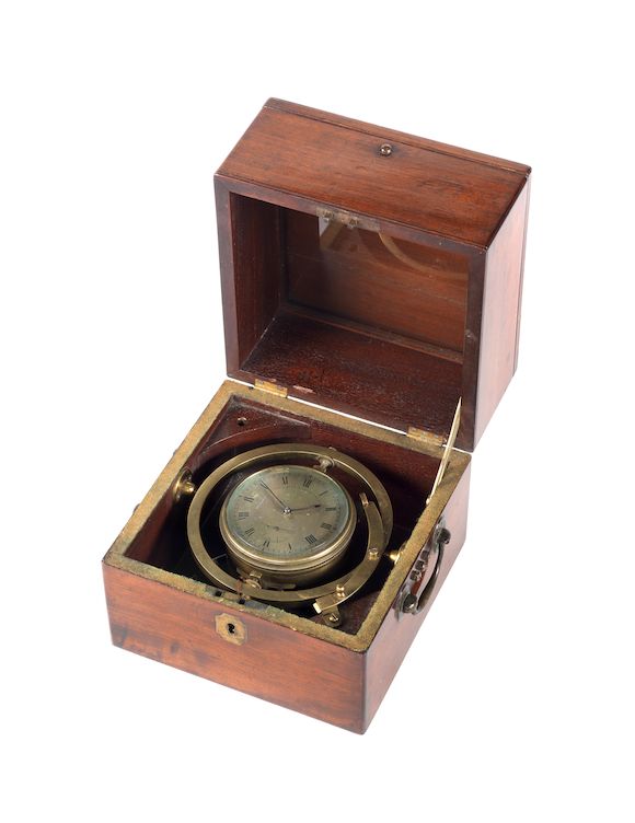 Bonhams : A rare early 19th century mahogany cased two day marine ...