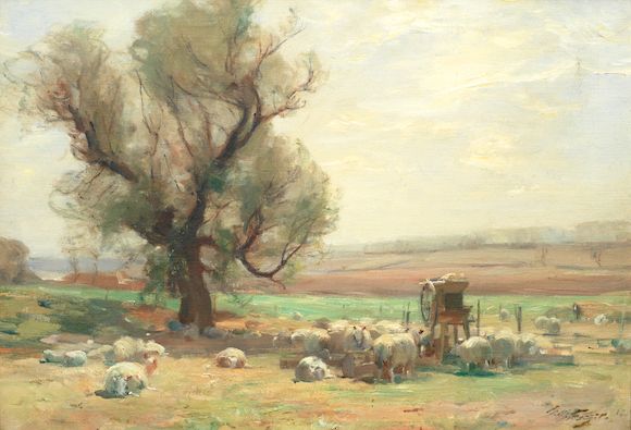 Bonhams : William Miller Frazer, RSA (British, 1864-1961) Sheep grazing ...