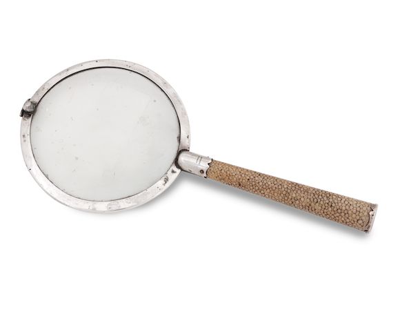 Bonhams : A silver mounted magnifying glass with makers mark of W.M ...