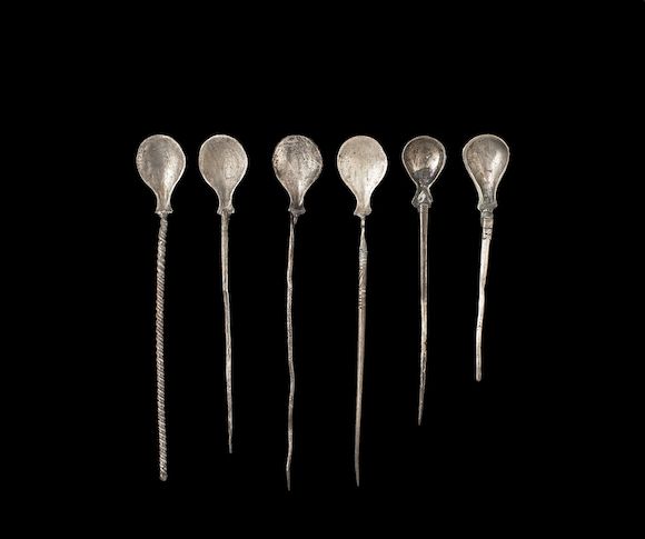 Bonhams : Six Roman silver spoons 6