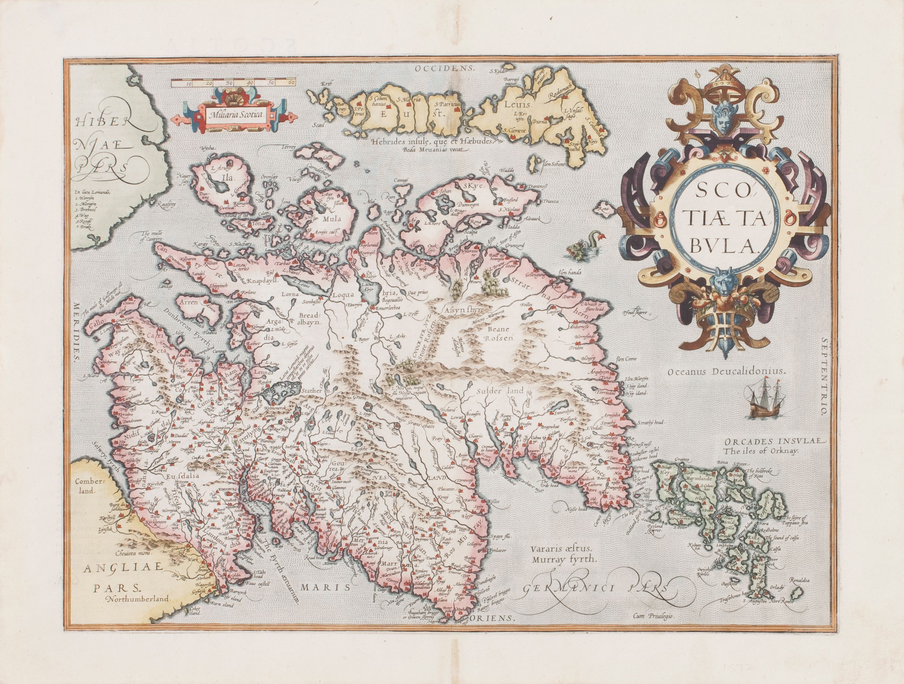 Bonhams : MAP OF SCOTLAND ORTELIUS (ABRAHAM) Scotia Tabula, Amsterdam, 1574