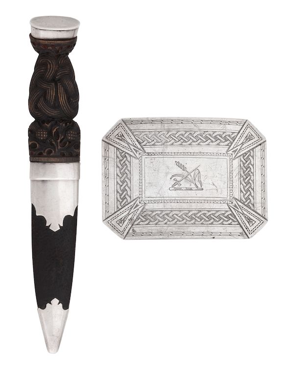 Bonhams : An early 20th century silver mounted Skean Dhu by Fraser ...