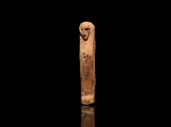 Bonhams : An Egyptian wood hieratic stick shabti for Teti