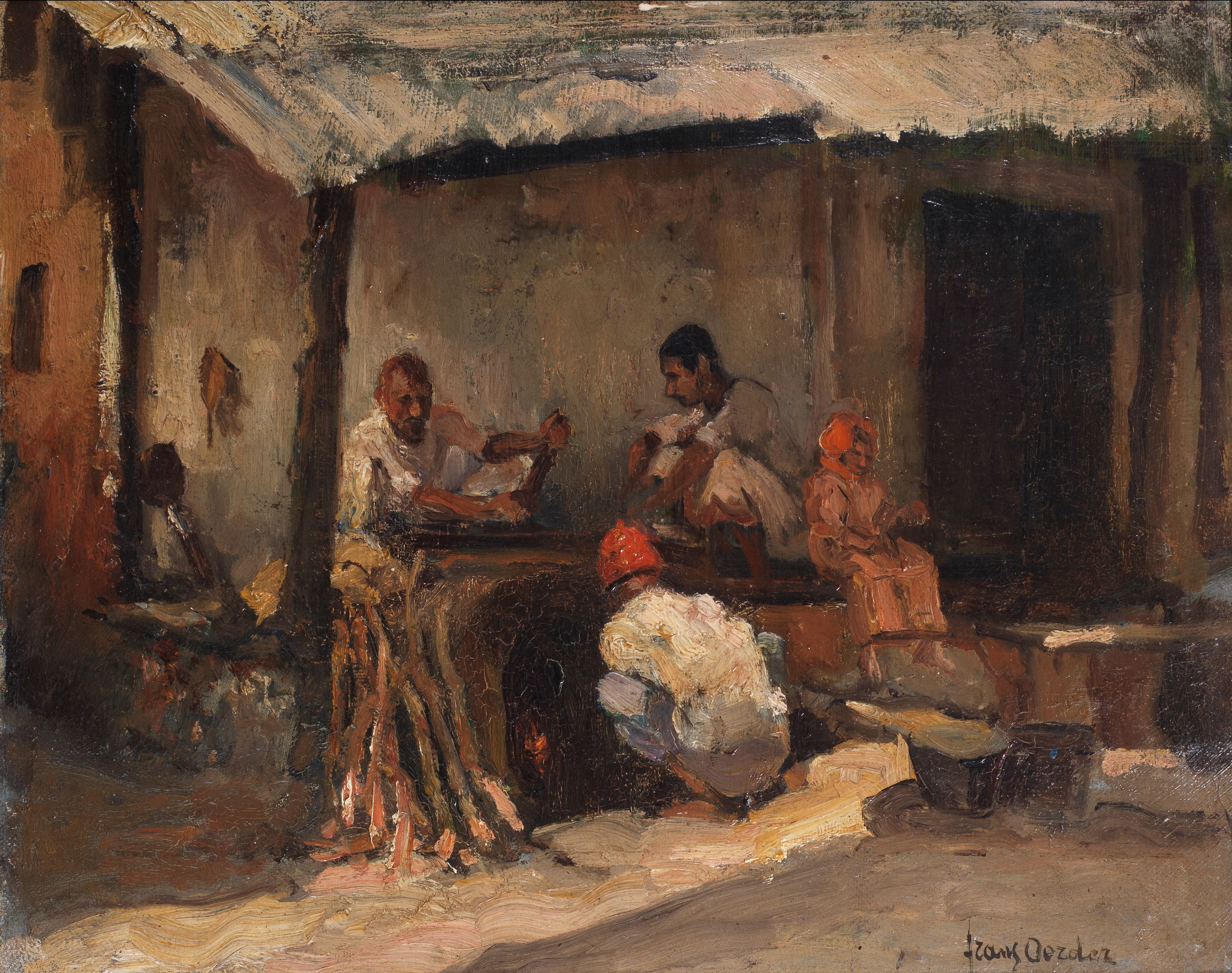 Bonhams : Frans David Oerder (South African, 1867-1944) Figures at work
