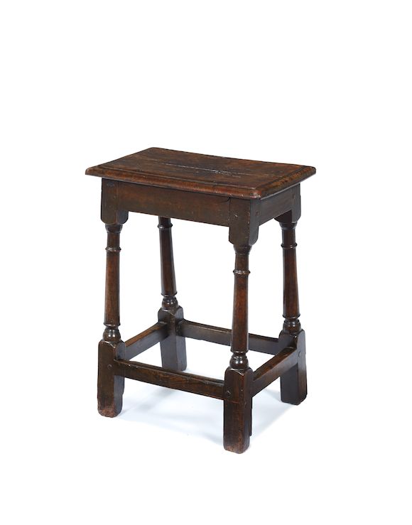 Bonhams : A second-half of the 17th century walnut joint stool, English ...