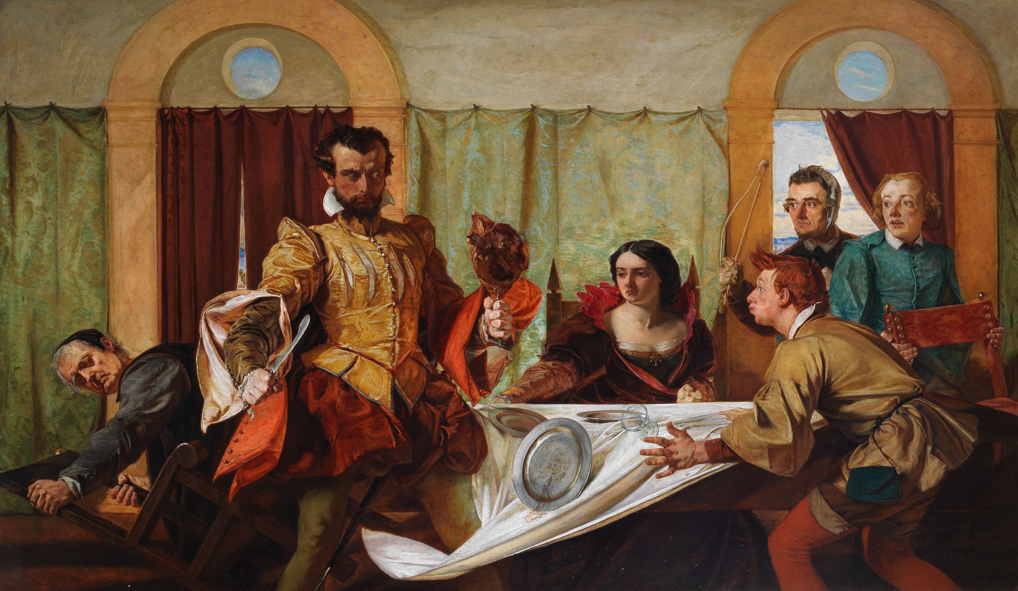 Bonhams : Augustus Leopold Egg (British, 1816-1863) Scene from Taming ...