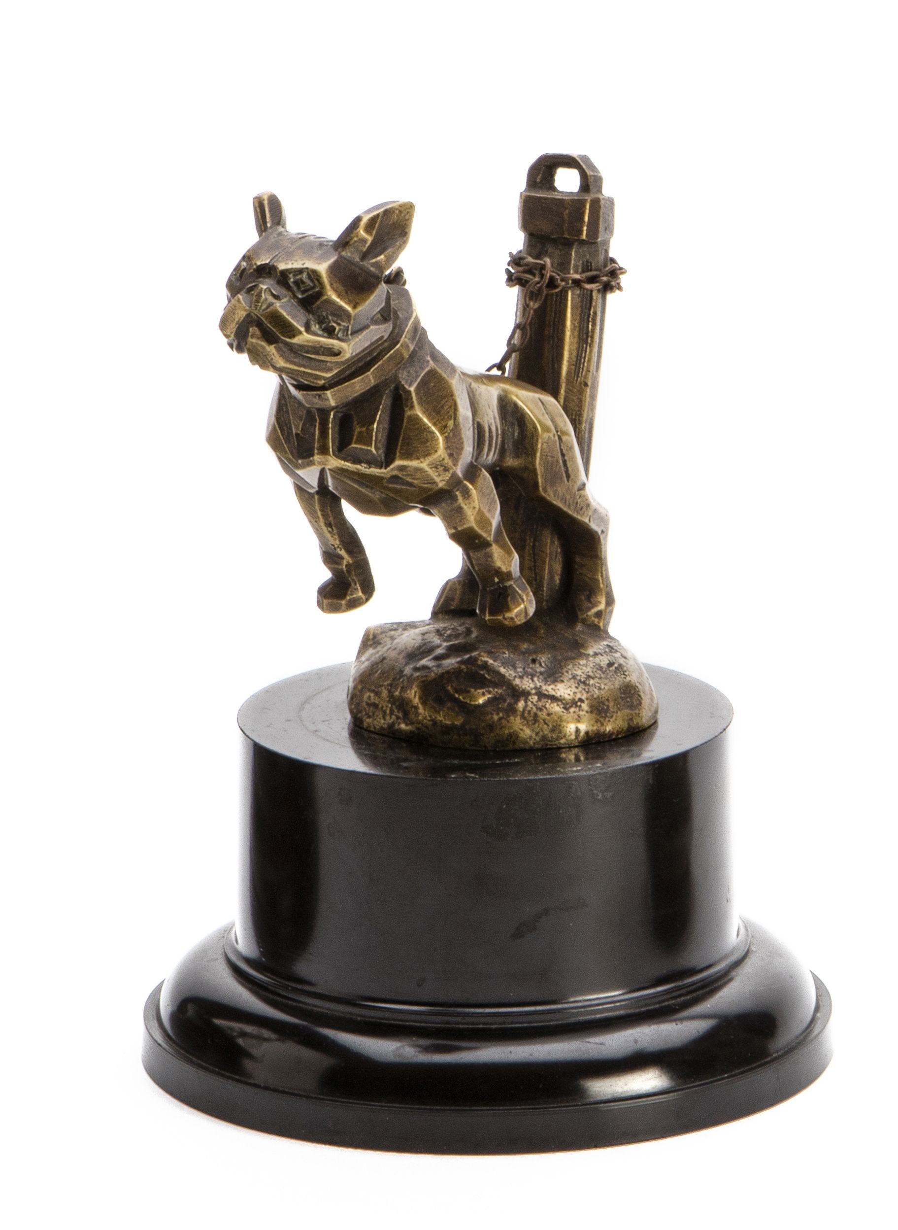 Bonhams Cars : A 'Bulldog on a chain' mascot by M Marx, French, 1920s,