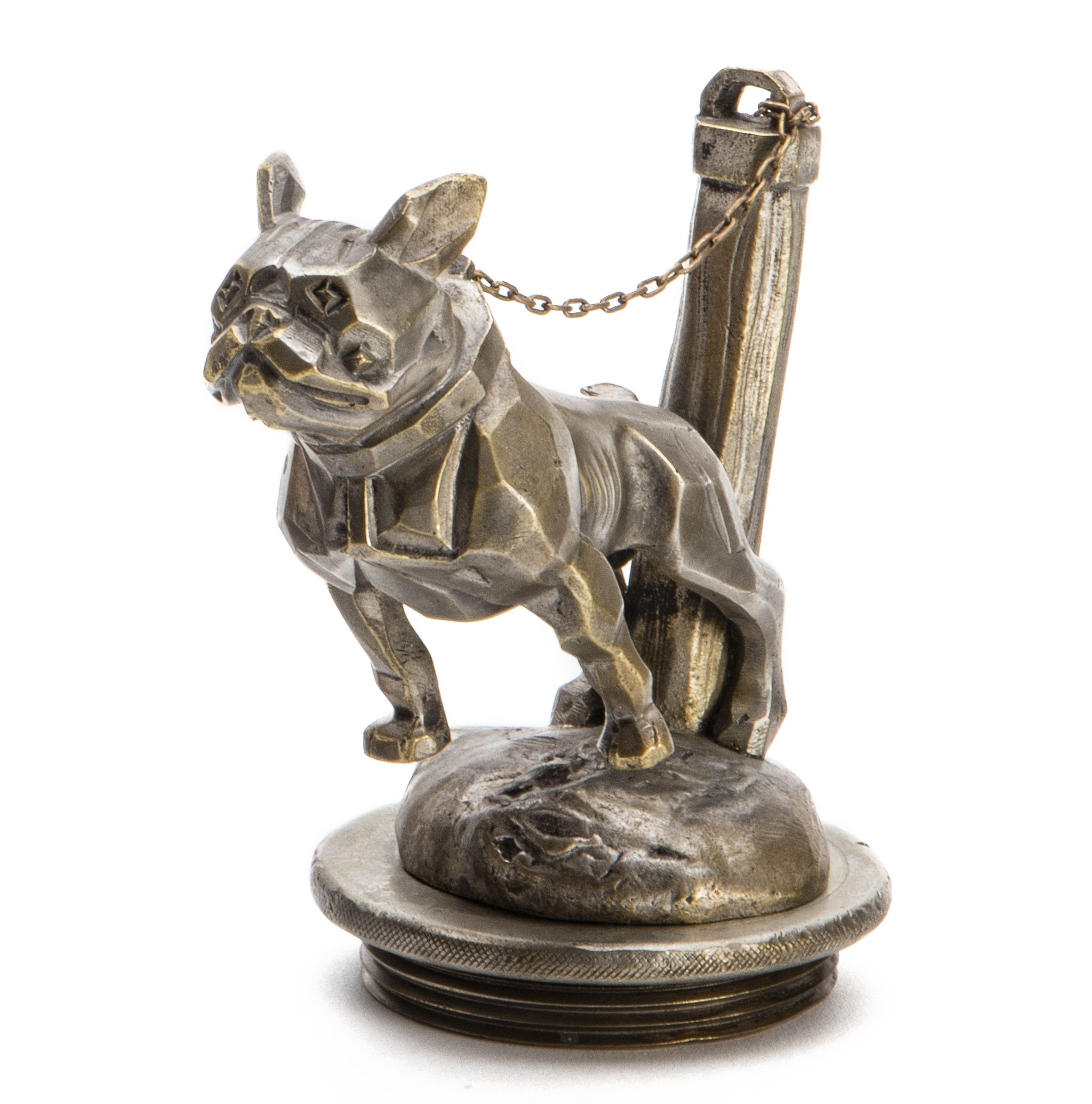Bonhams Cars : A 'Bulldog on a chain' mascot by M Marx, French, 1920s,