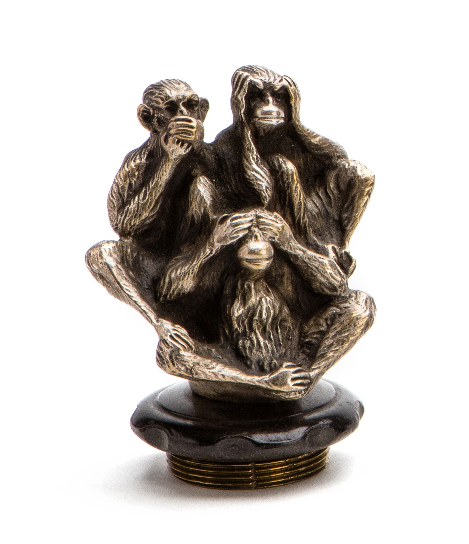 Bonhams Cars : A 'Three Wise Monkeys' mascot by A Delm, French, 1920s,