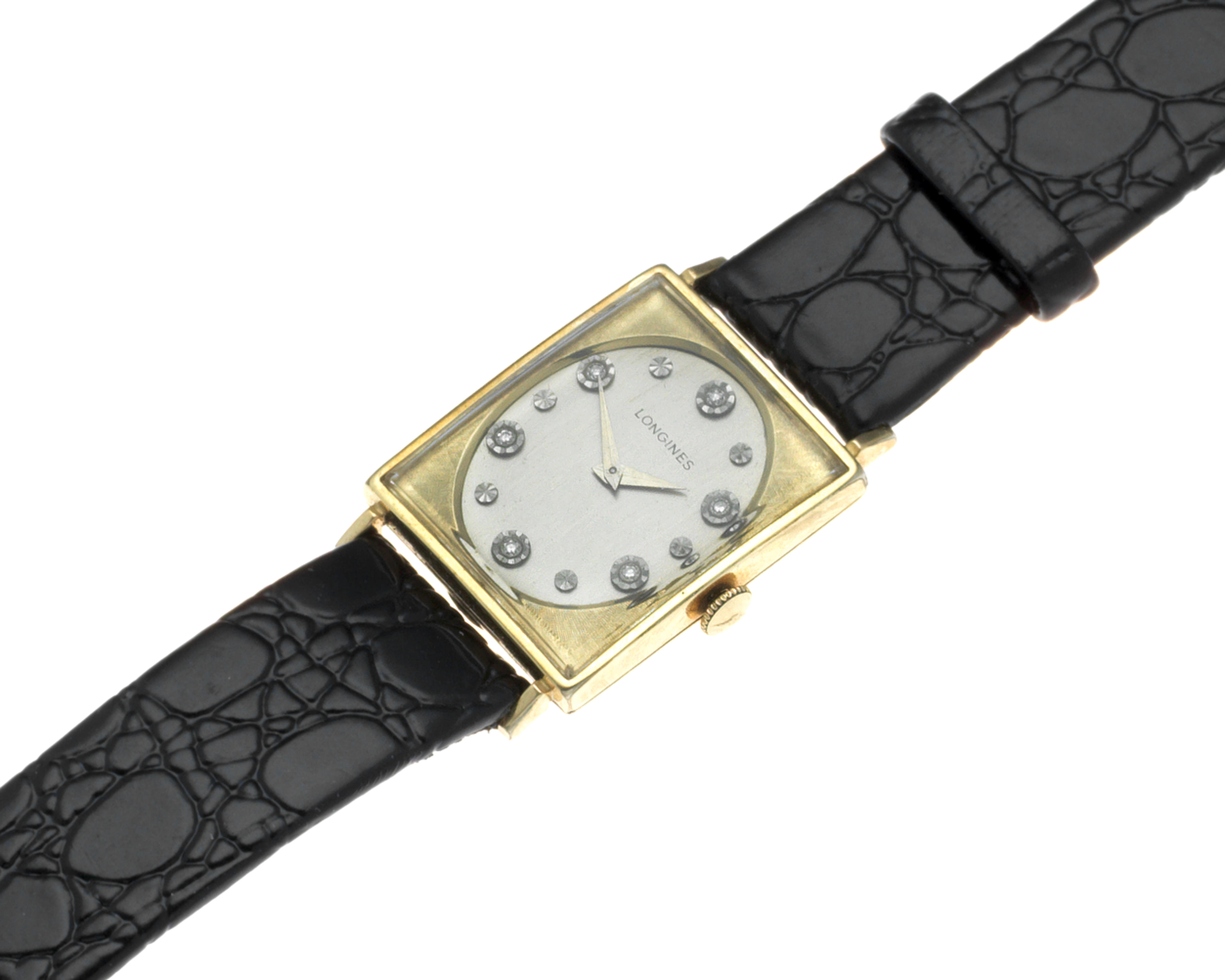 Bonhams Longines A Gold Plated Manual Wind Rectangular Wristwatch