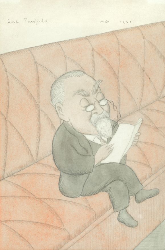 Bonhams : Sir Max Beerbohm (British, 1872-1956) Portrait of Sidney Webb ...