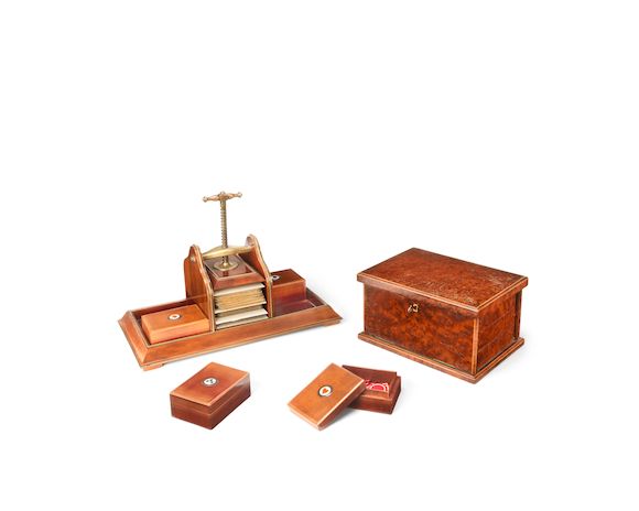 Bonhams : An early 20th century Austrian brass and mahogany card box ...