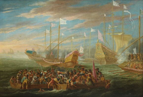 Bonhams : Attributed to Cornelis de Wael (Flemish, 1592-1667) A sea ...