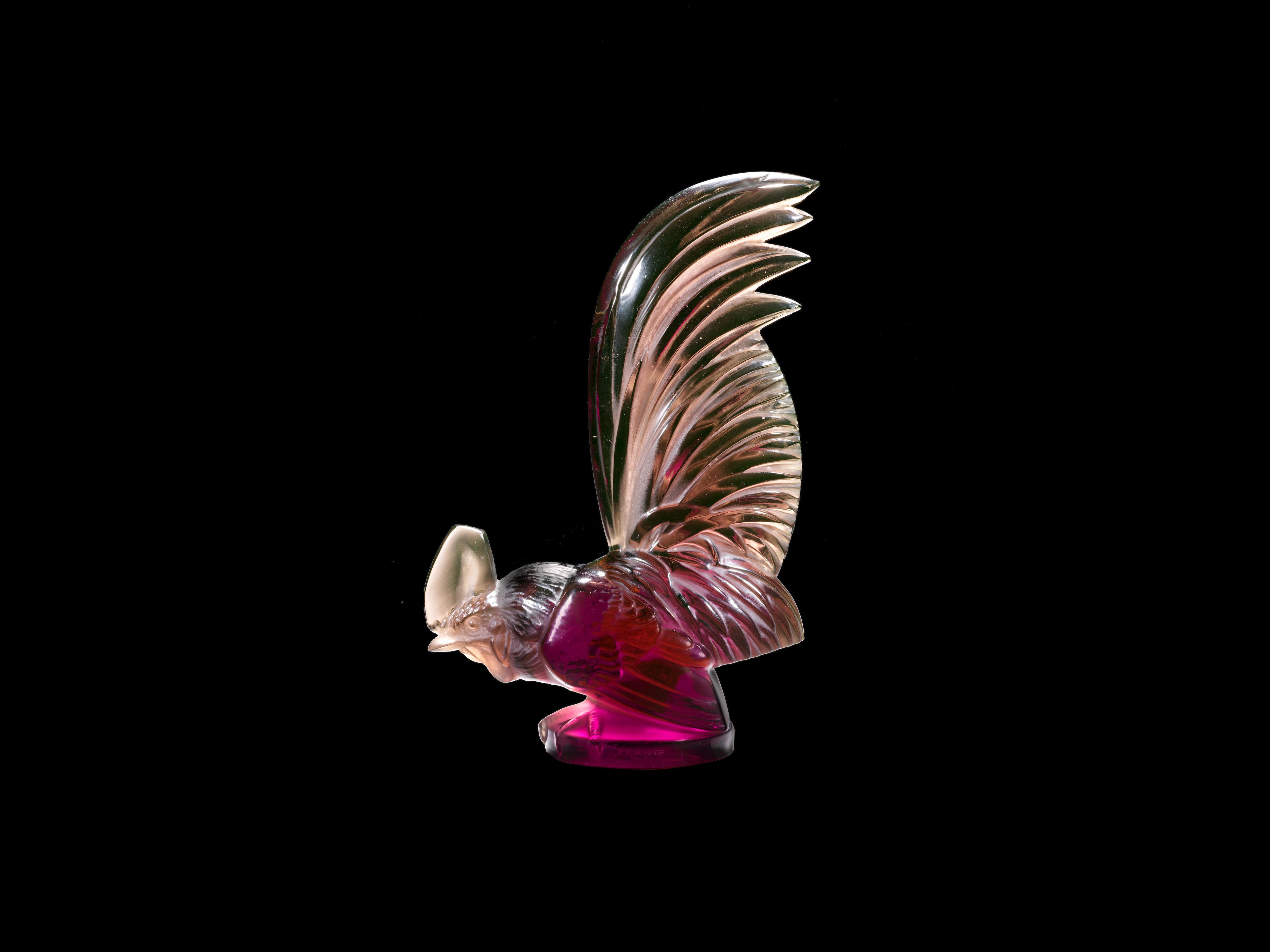 Bonhams Cars A Coq Nain Mascot In Fumée Glass By Rene Lalique
