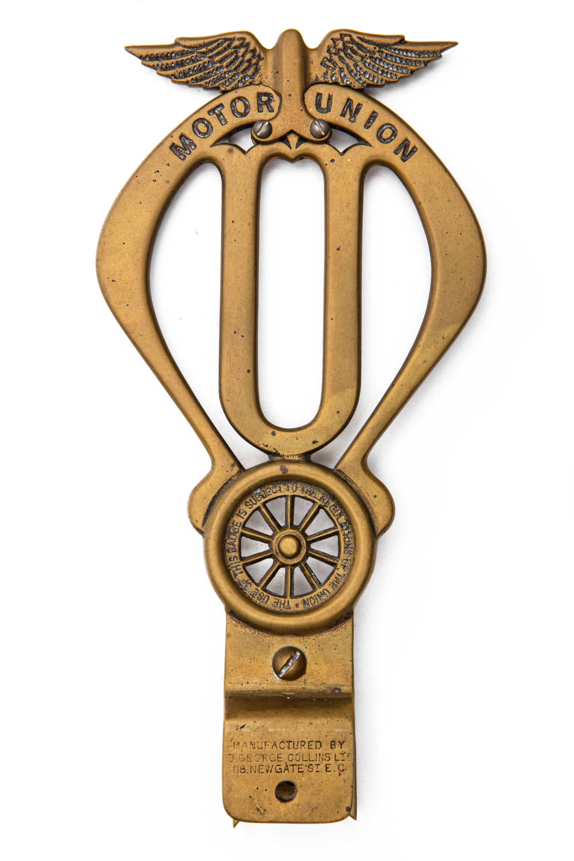 Bonhams Cars : A replica pre-1914 Motor Union badge,