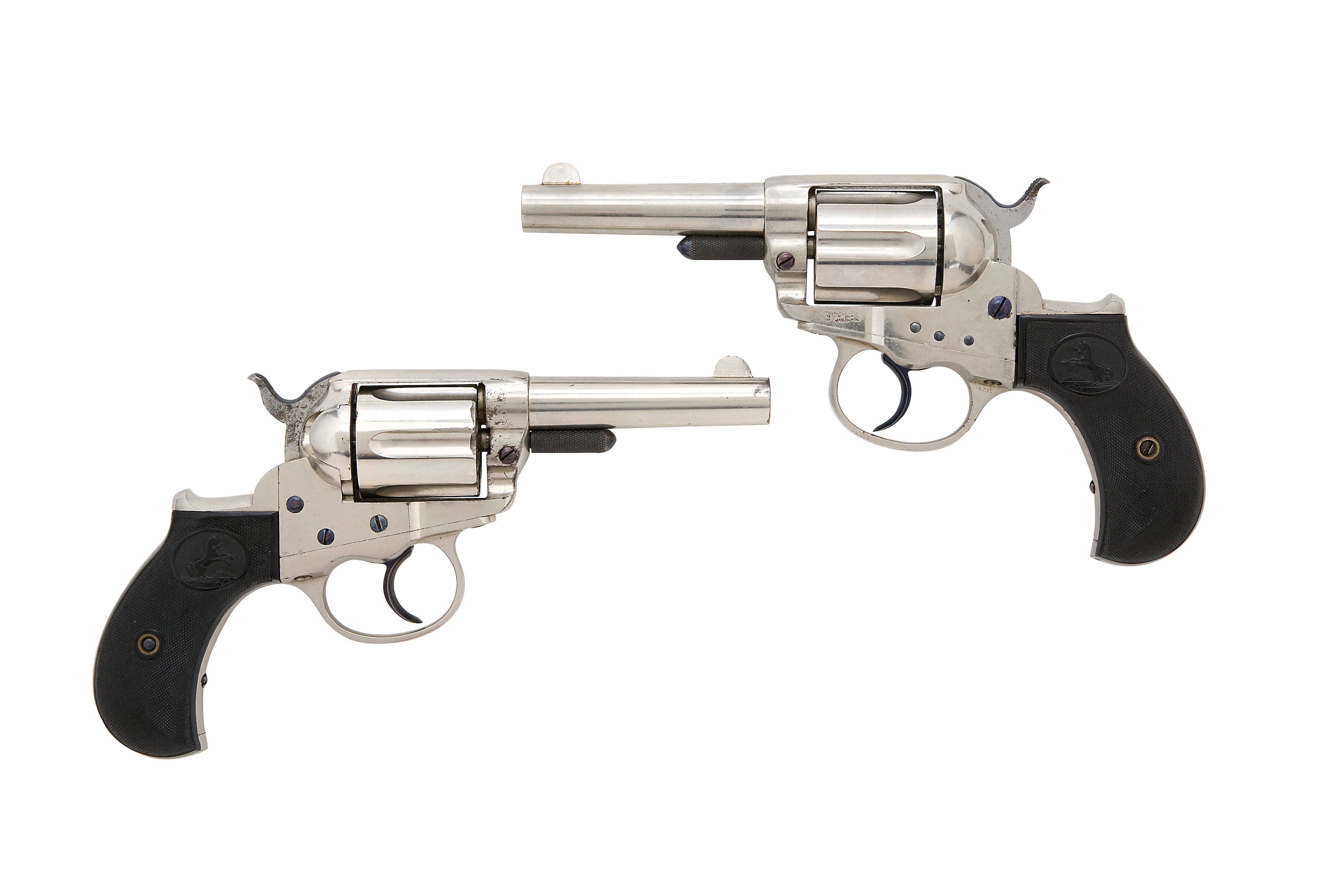 Bonhams : An Extremely Rare Brace Of .38(Long Colt) Colt 1877 Model ...