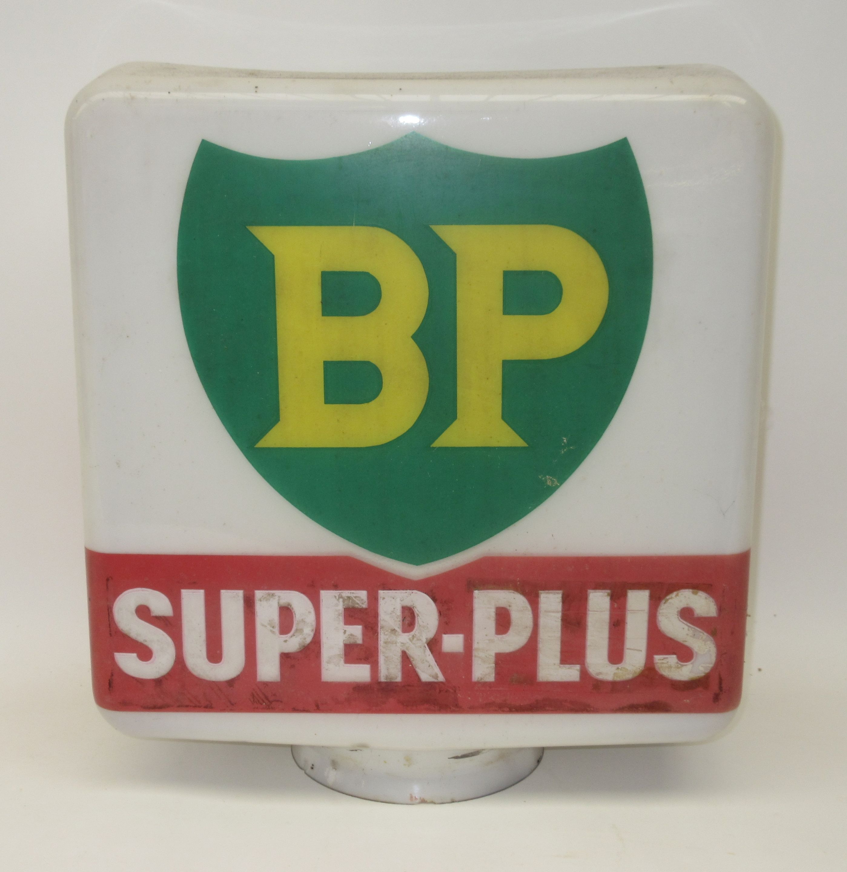 Bonhams Cars : A 'BP Super Plus' glass petrol pump globe,