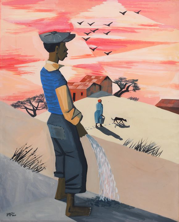 Bonhams : Peter Clarke (South African, 1929-2014) Two works on paper ...