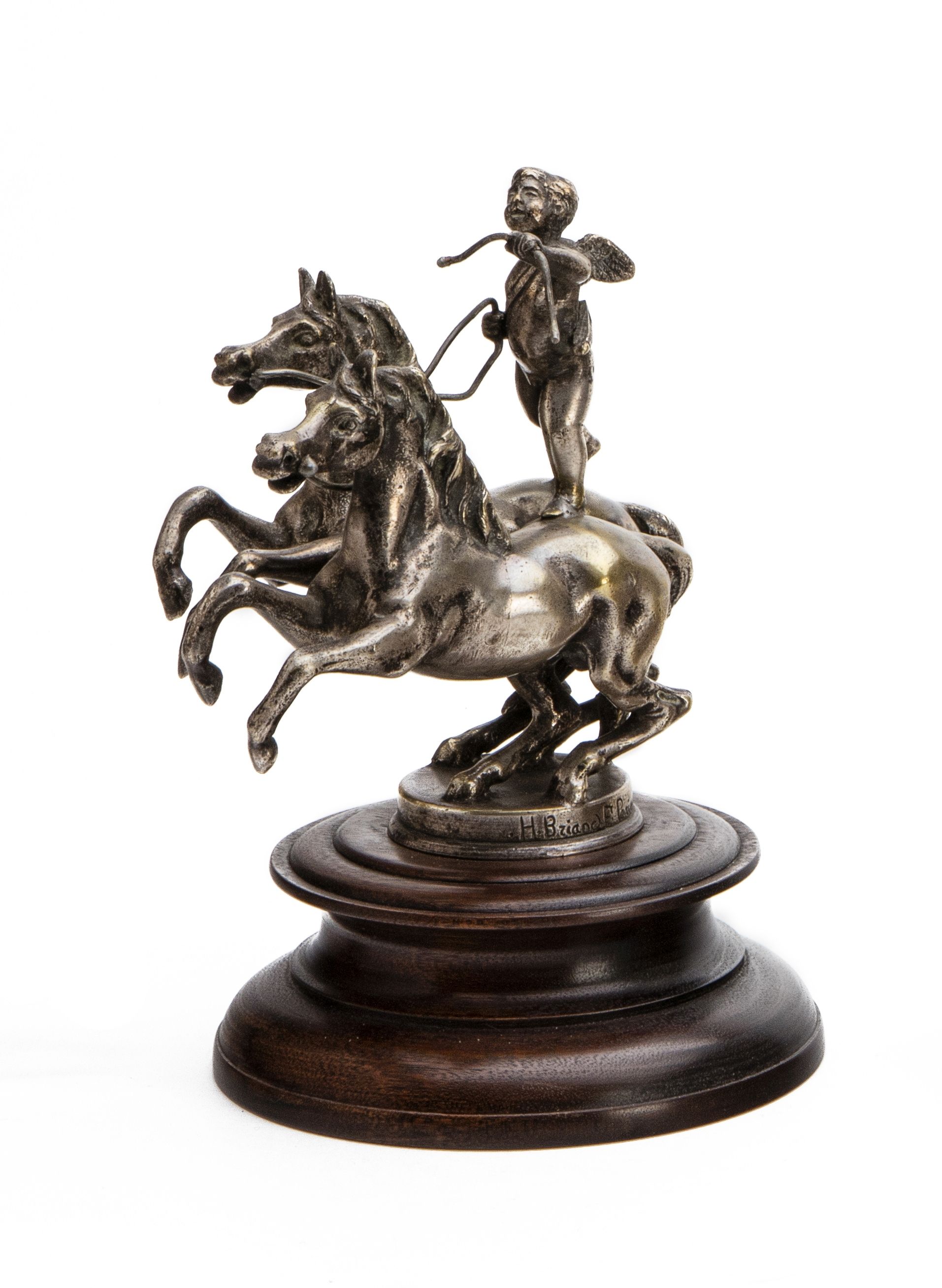 Bonhams Cars : A 'Cupid riding two horses' mascot by H. Briand, French ...