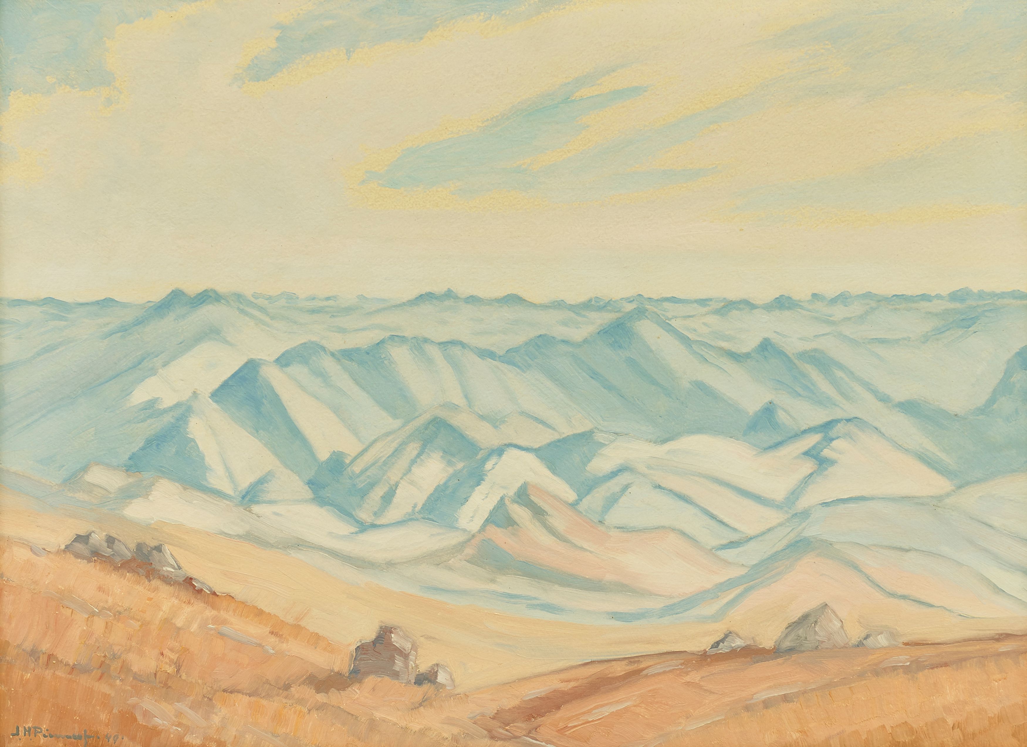 Bonhams : Jacob Hendrik Pierneef (South African, 1886-1957) Mountains ...