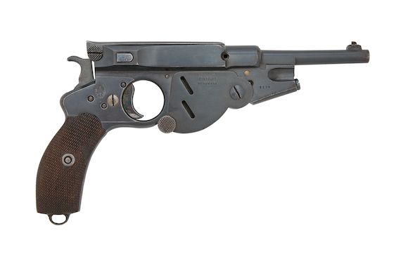 Bonhams : A Rare 6.5mm(Bergmann Rimmed) Bergmann No. 3/1896 Self ...