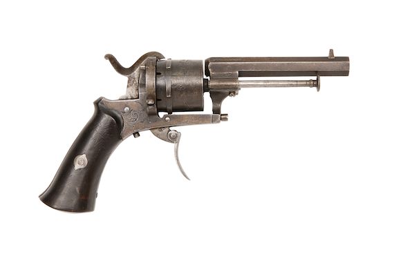 Bonhams : A Liège 5MM Pin-Fire Six-Shot Pocket Revolver Of Small Bore ...