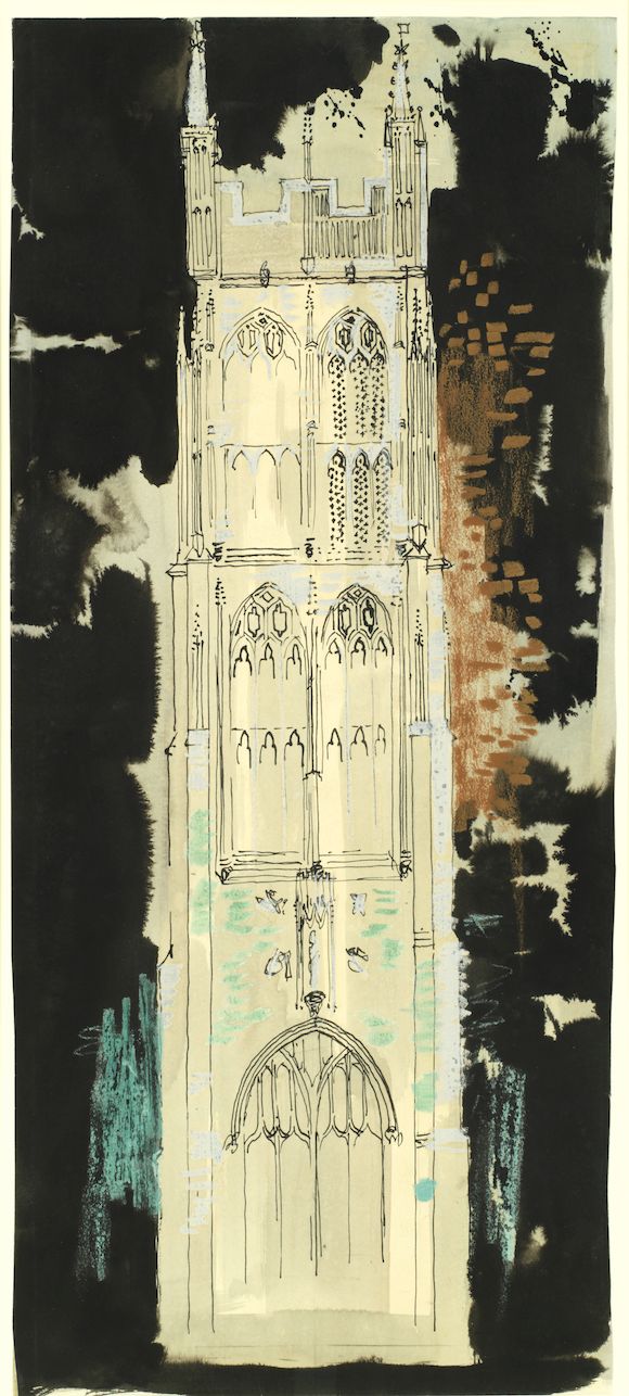 Bonhams : John Piper C.H. (British, 1903-1992) St Mary Magdalene church ...