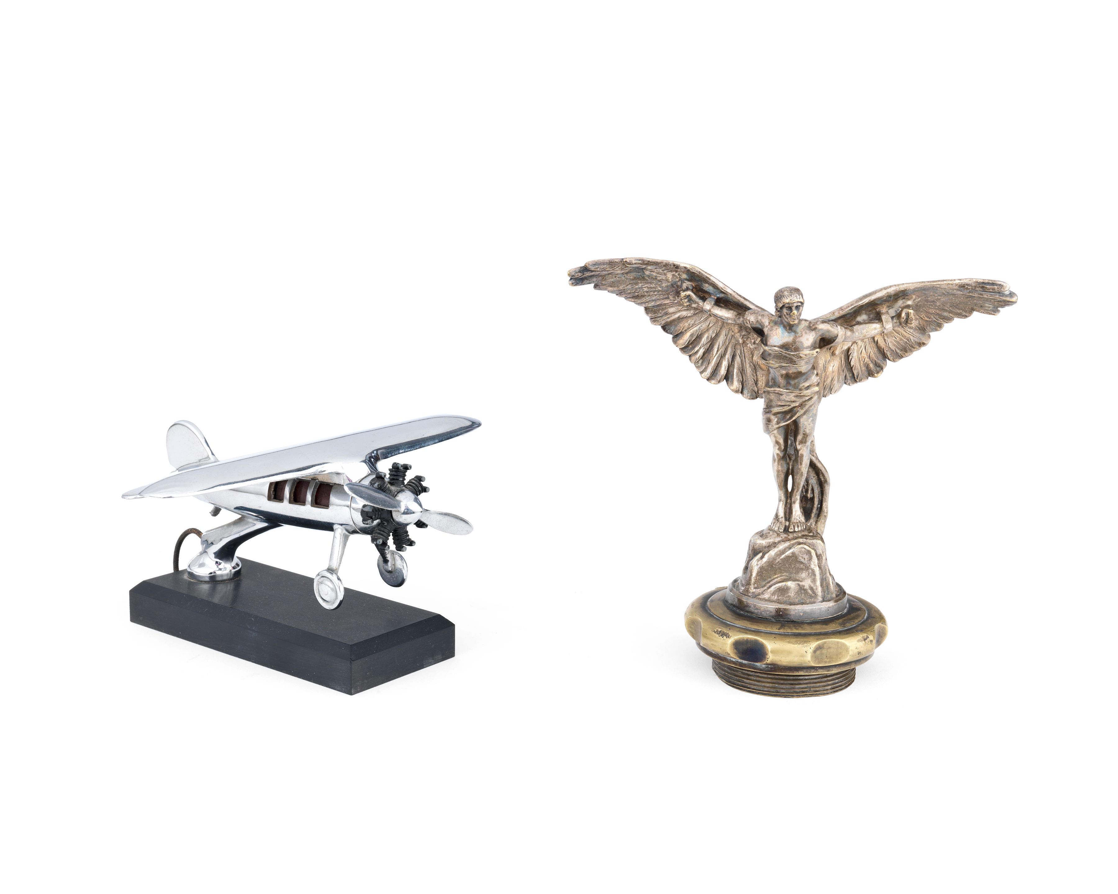 Bonhams Cars : Two car mascots commemorating pioneer aviators, ((2))