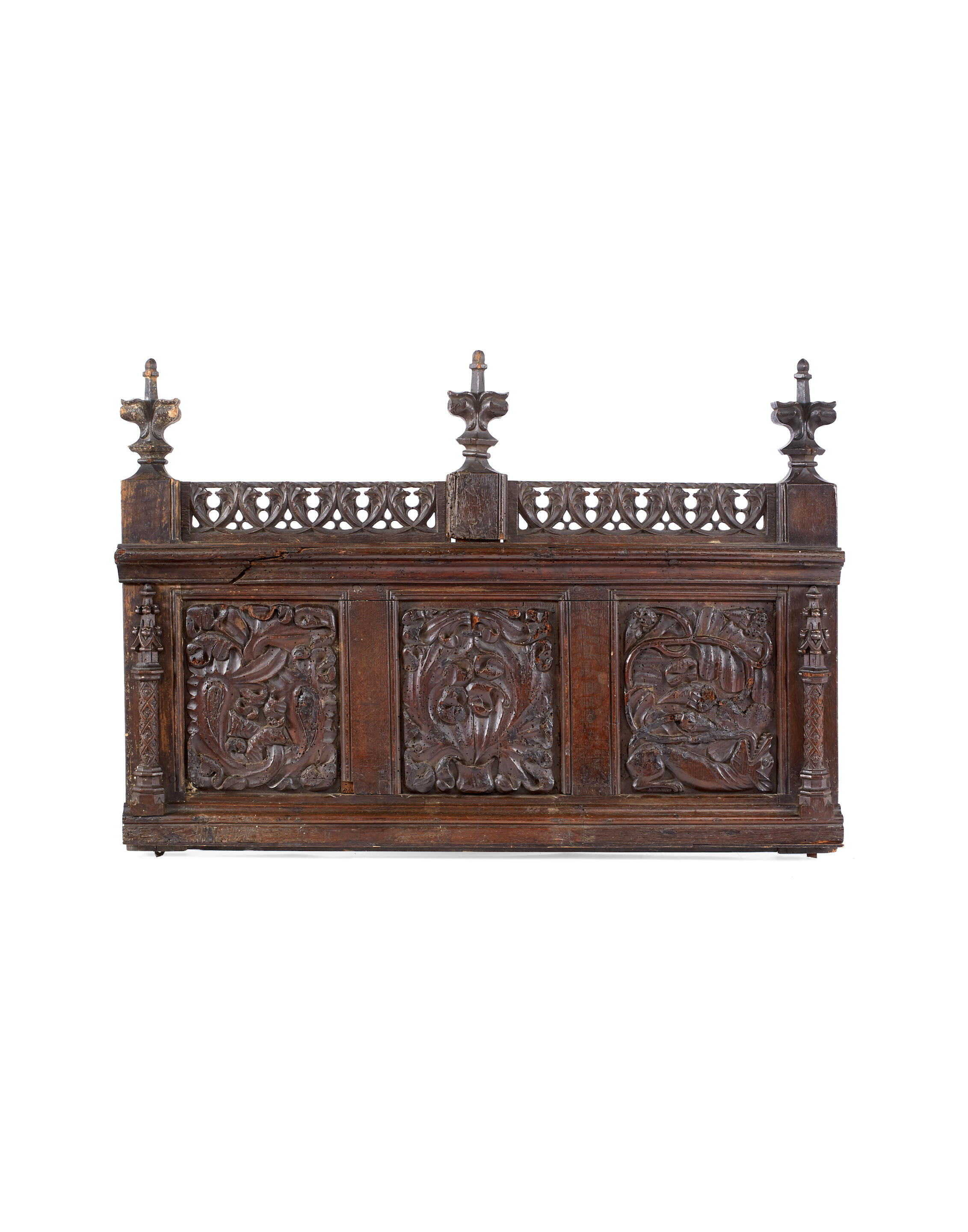 Bonhams : A late 15th/early 16th century oak dressoir superstructure, French, circa 1500