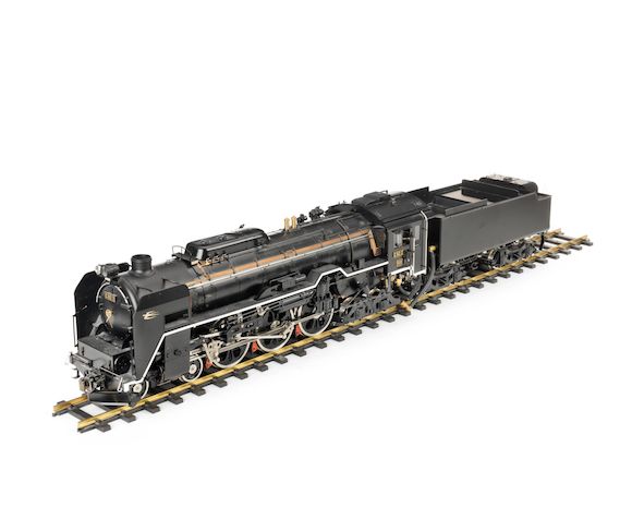 Bonhams : A gauge 1 live steam 4-6-4 model locomotive and tender, made ...