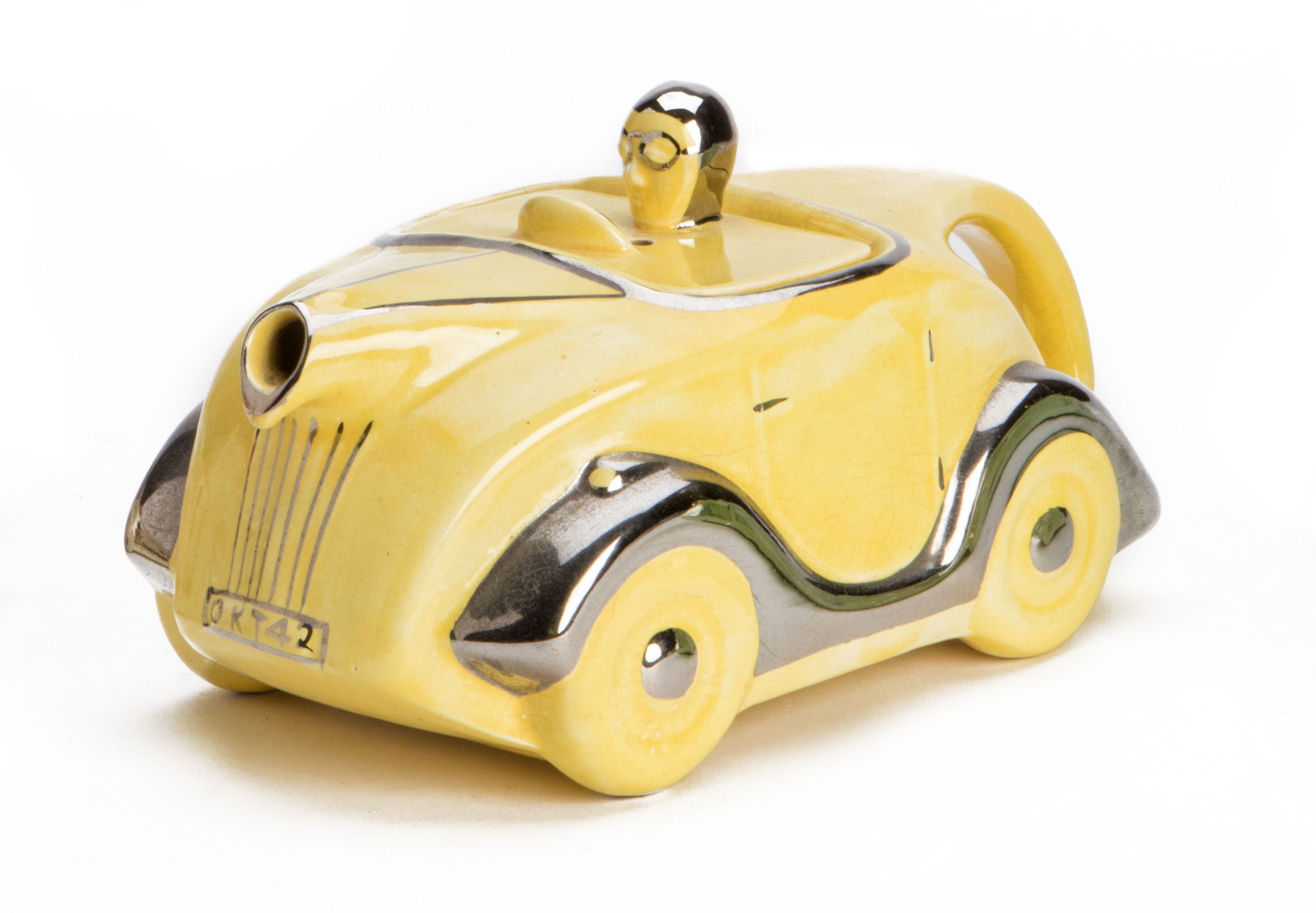 Bonhams Cars : An OKT42 Sadlerware ceramic teapot, British, 1930s,