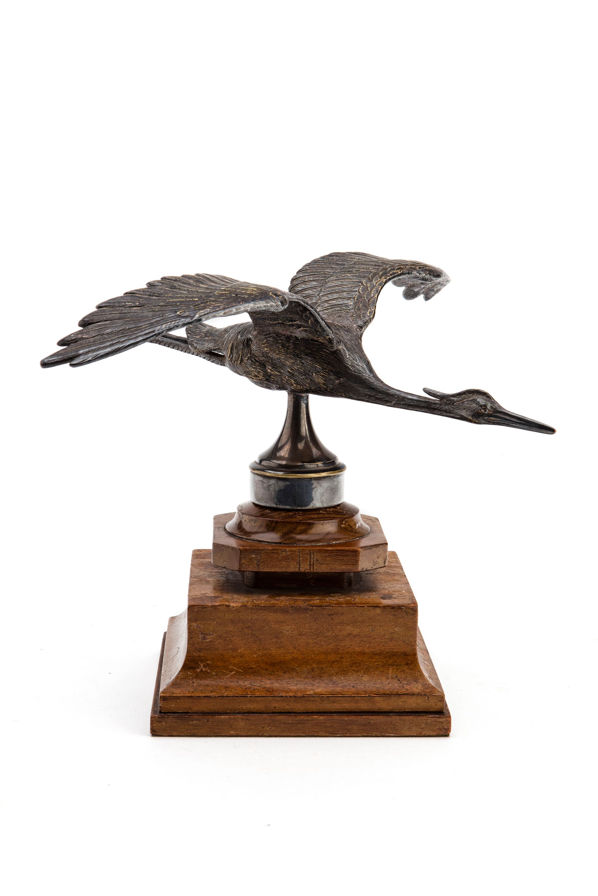 Bonhams Cars : A large flying stork mascot, belived French, 1920s, ((2))