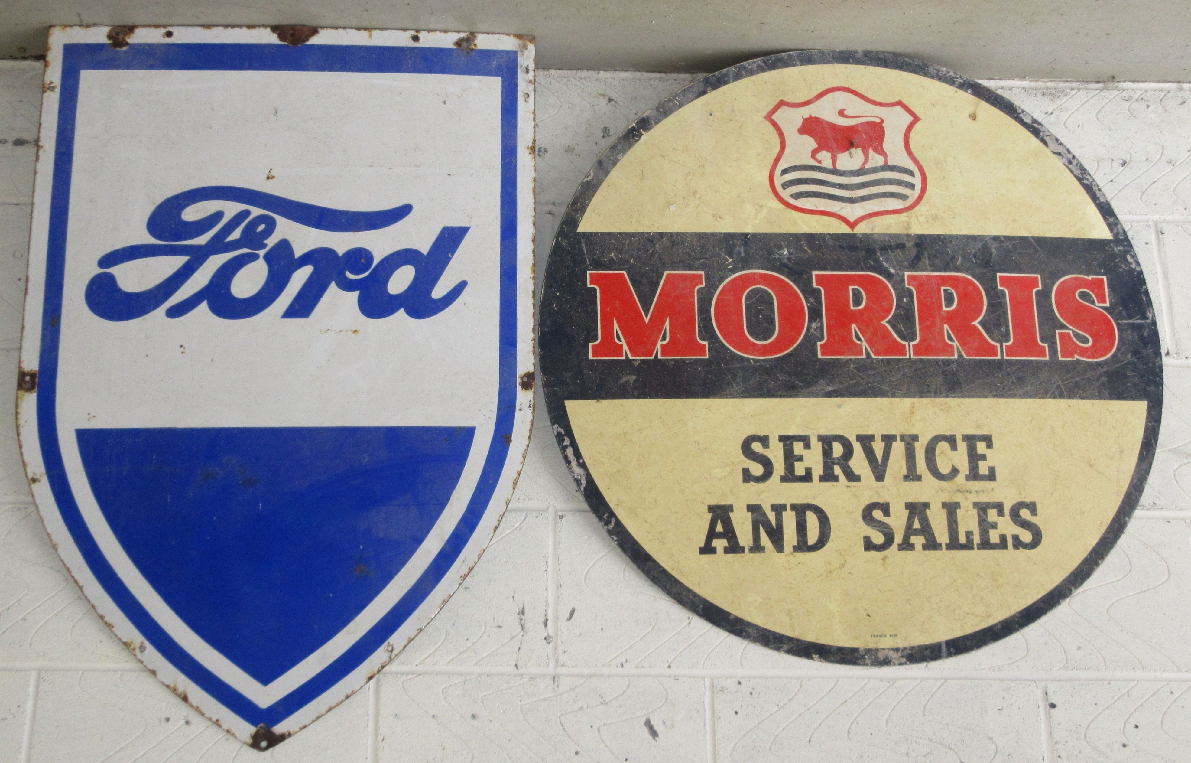 Bonhams Cars : A 'Morris Service and Sales' alloy sign, ((2))