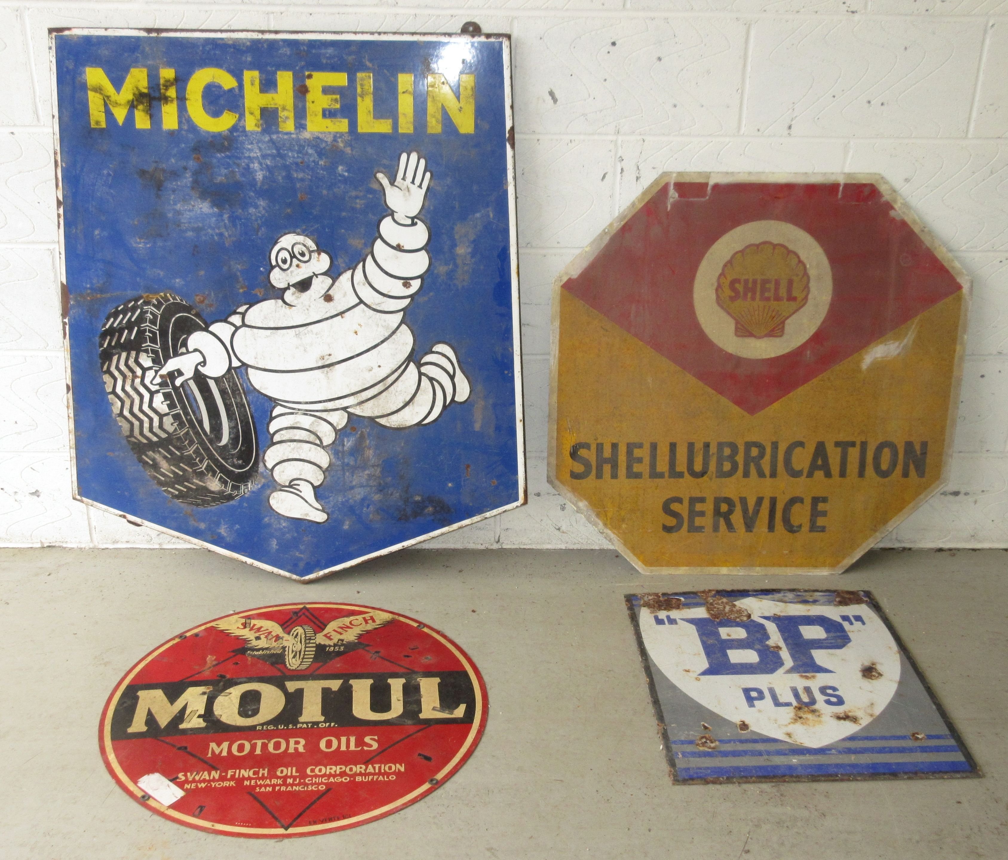 Bonhams Cars : Four advertising signs,