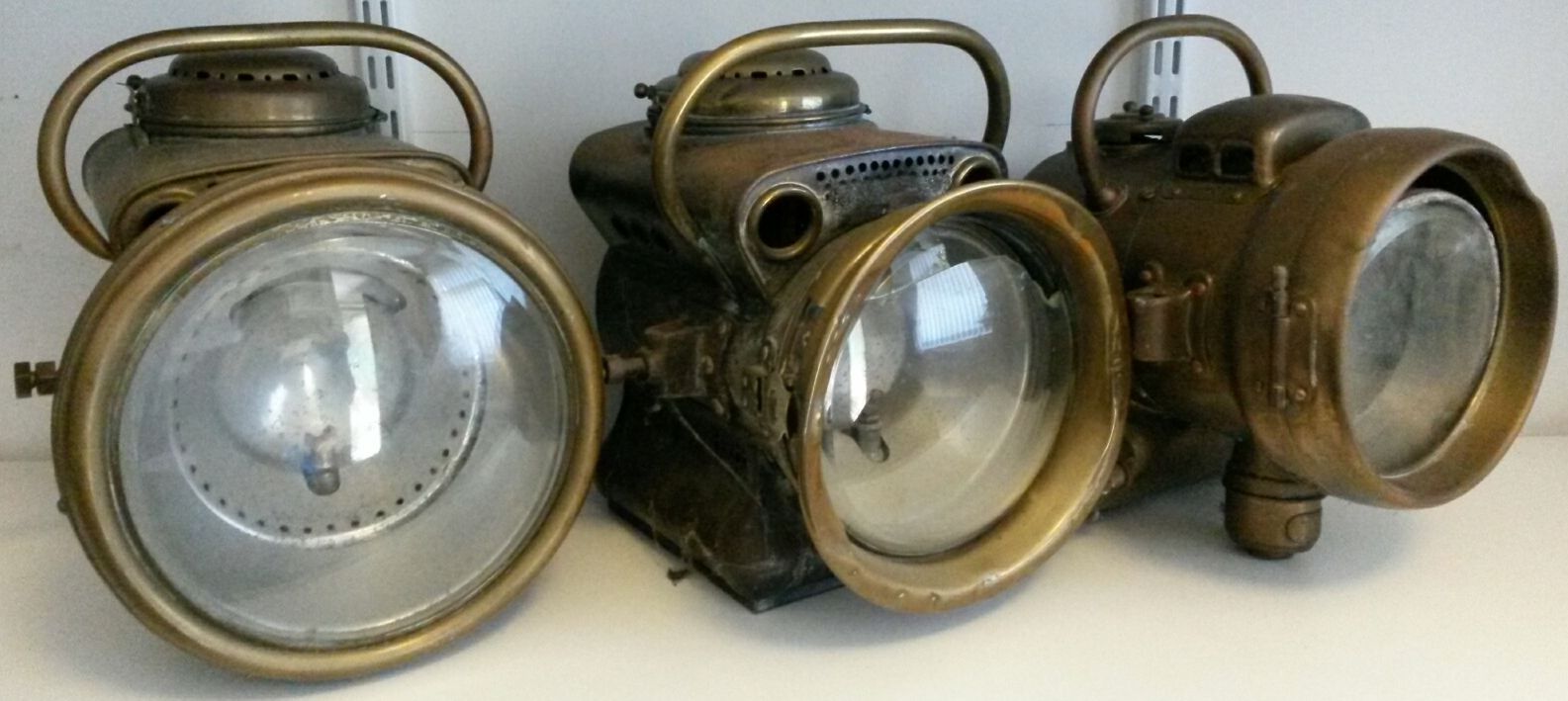 Bonhams Cars : Three self generating Acetylene headlamps by Powell ...