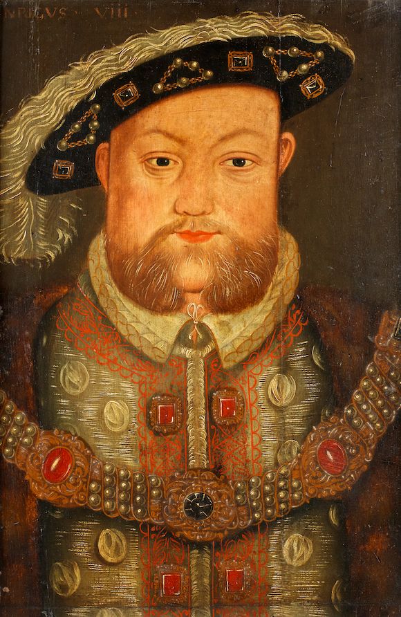 Bonhams : English School, 18th Century Portrait of Henry VIII, bust-length