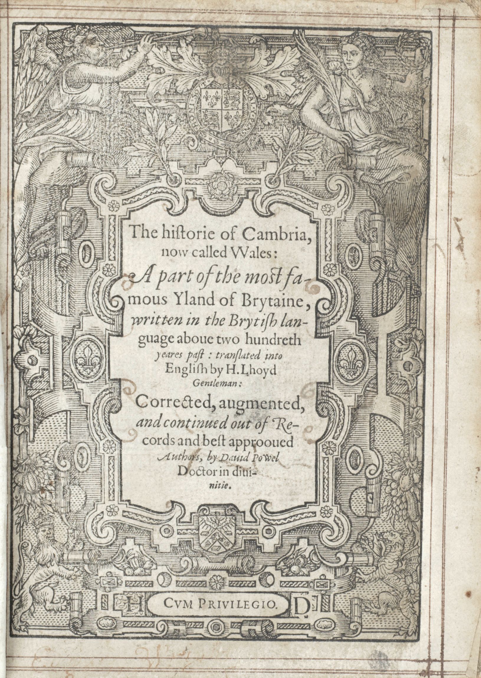 Bonhams : CARADOC OF LLANCARVAN, SAINT The Historie of Cambria, now ...
