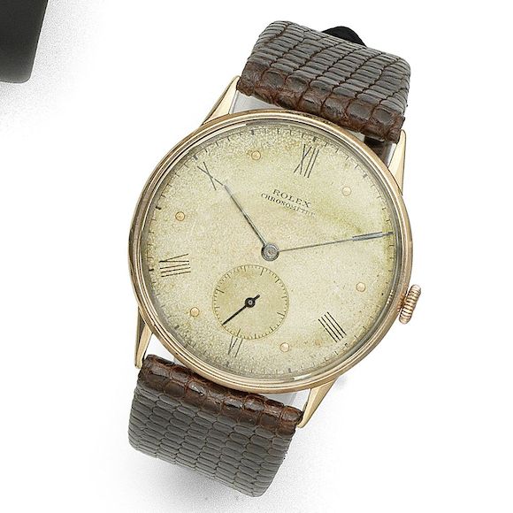 Bonhams : Rolex. An 18K gold manual wind wristwatch Ref:3667, Case No ...