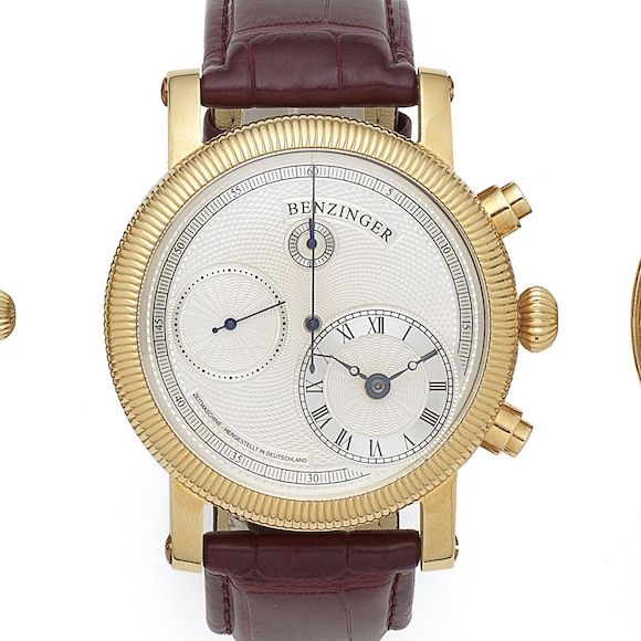 Bonhams : Benzinger. An 18K rose gold manual wind wristwatch No.33/50 ...