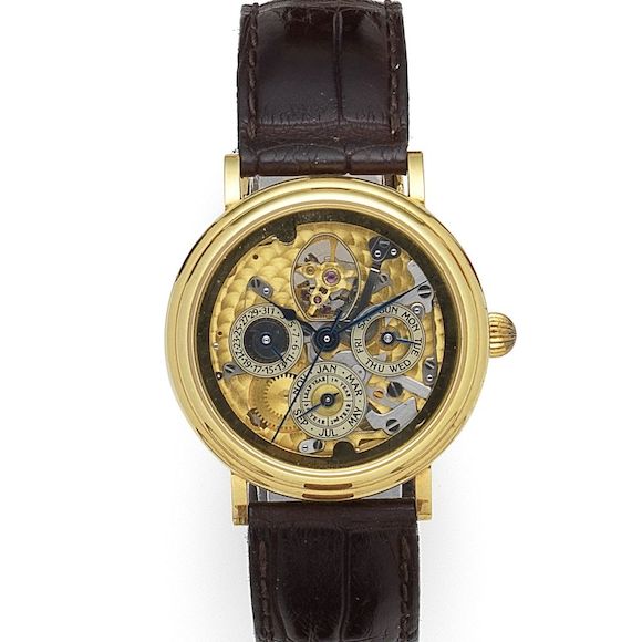 Bonhams : Theo Fabergé. A limited edition 18K gold automatic perpetual ...