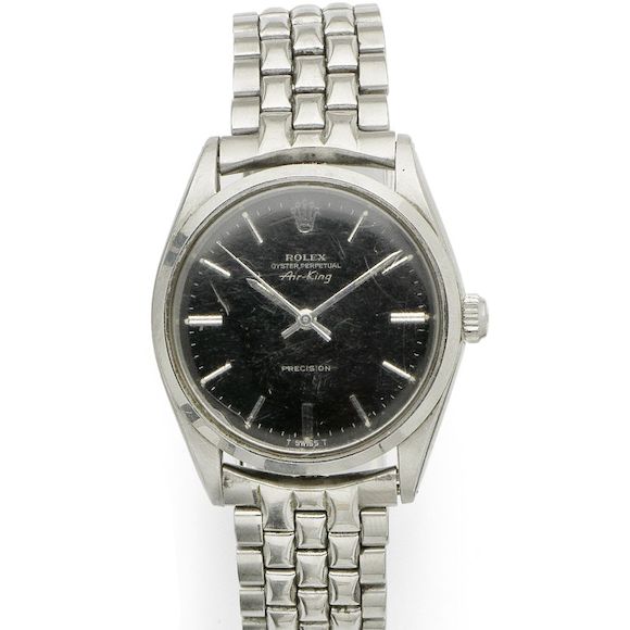 Bonhams : Rolex. A stainless steel automatic bracelet watch Air King ...