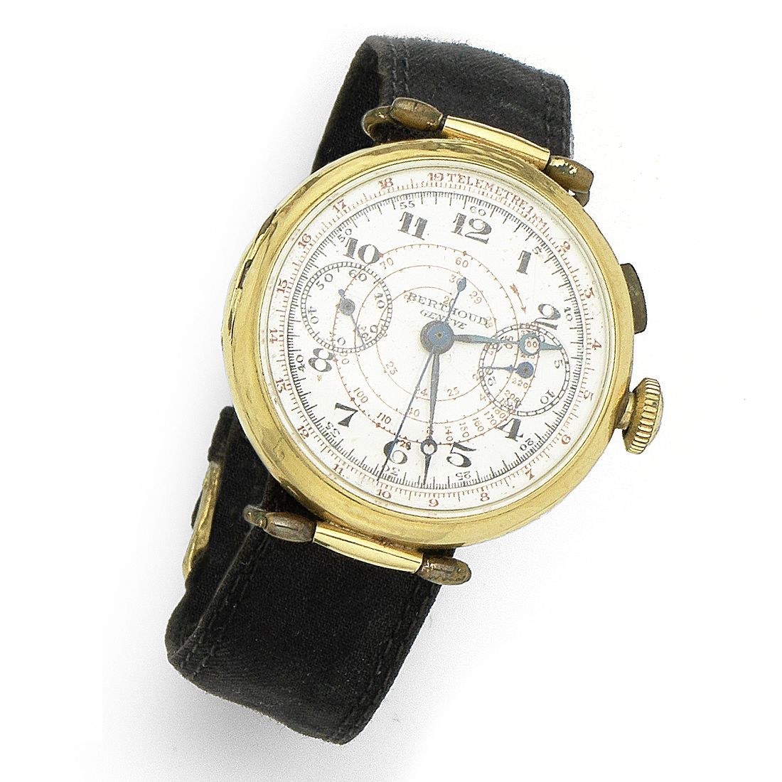 Bonhams : Berthoud. An 18K gold manual wind single button chronograph ...