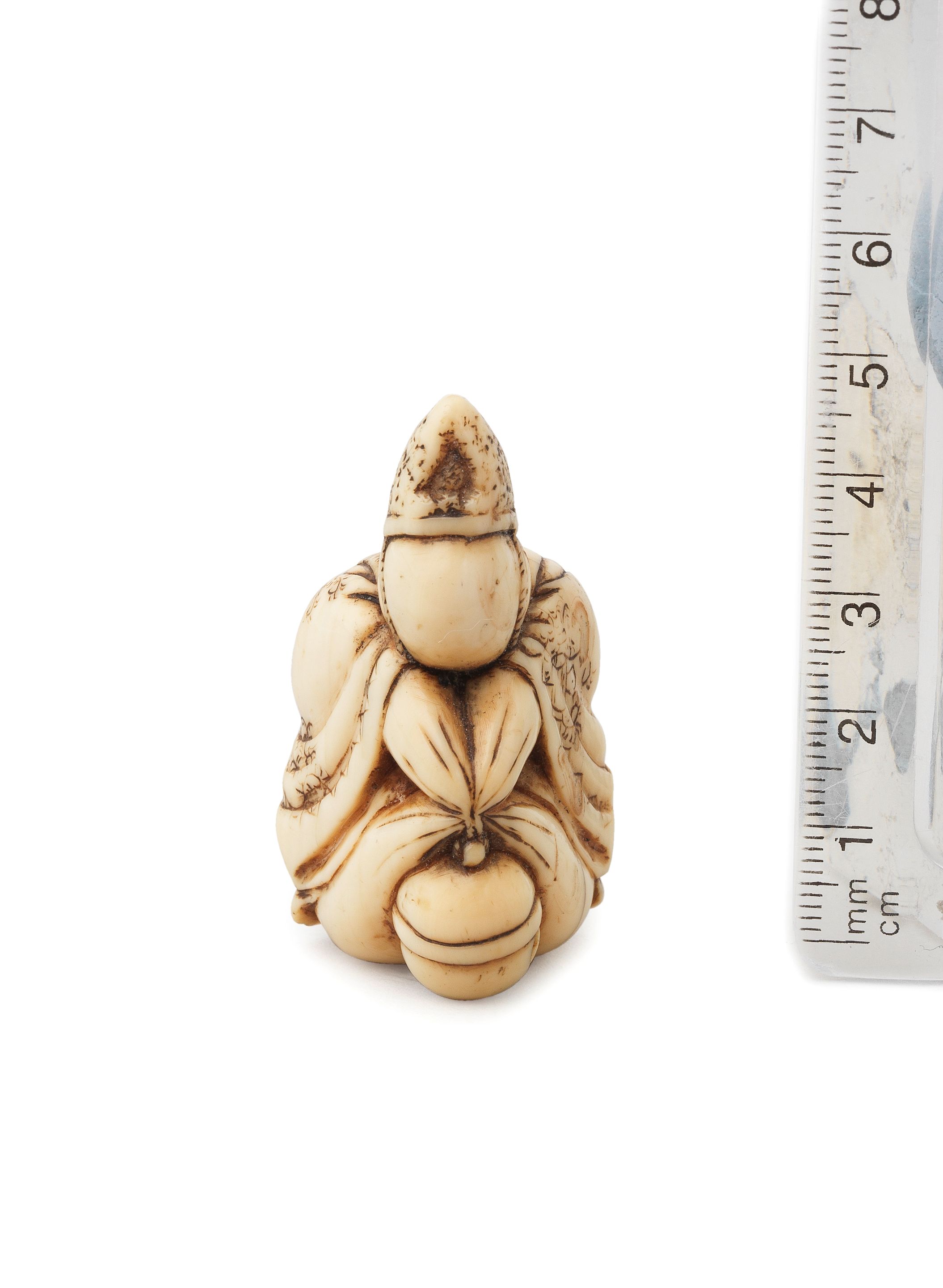 Bonhams : An ivory netsuke of a saru ningyo (monkey doll) Style of ...