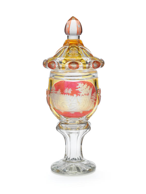 Bonhams A Bohemian Small Goblet And Cover Circa 1840 50
